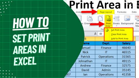 How to Set Printable Area in Excel for Perfect Page Layout - Tech ...